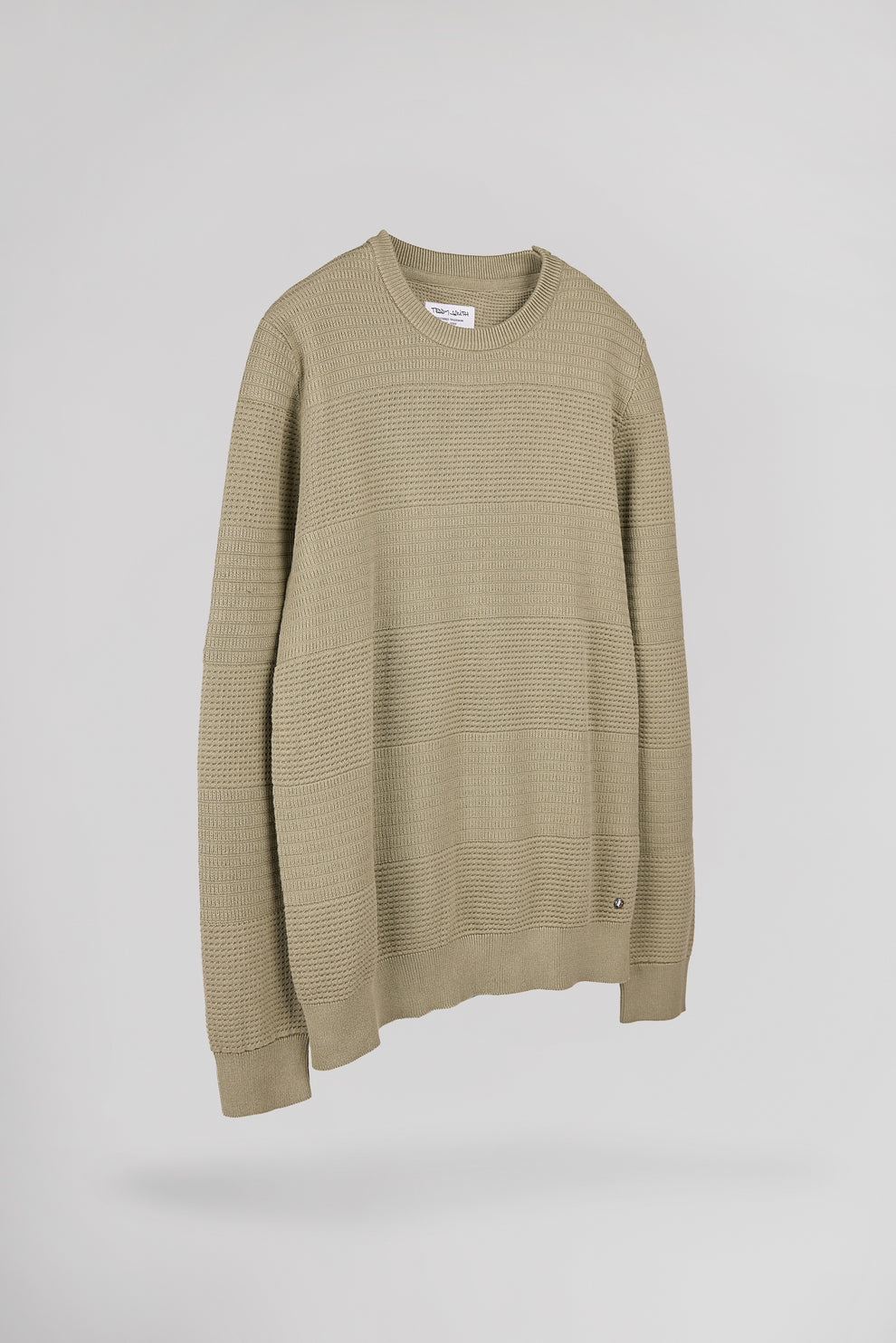 Pull en coton col rond P-RONI BLEACH KAKI – Teddy Smith