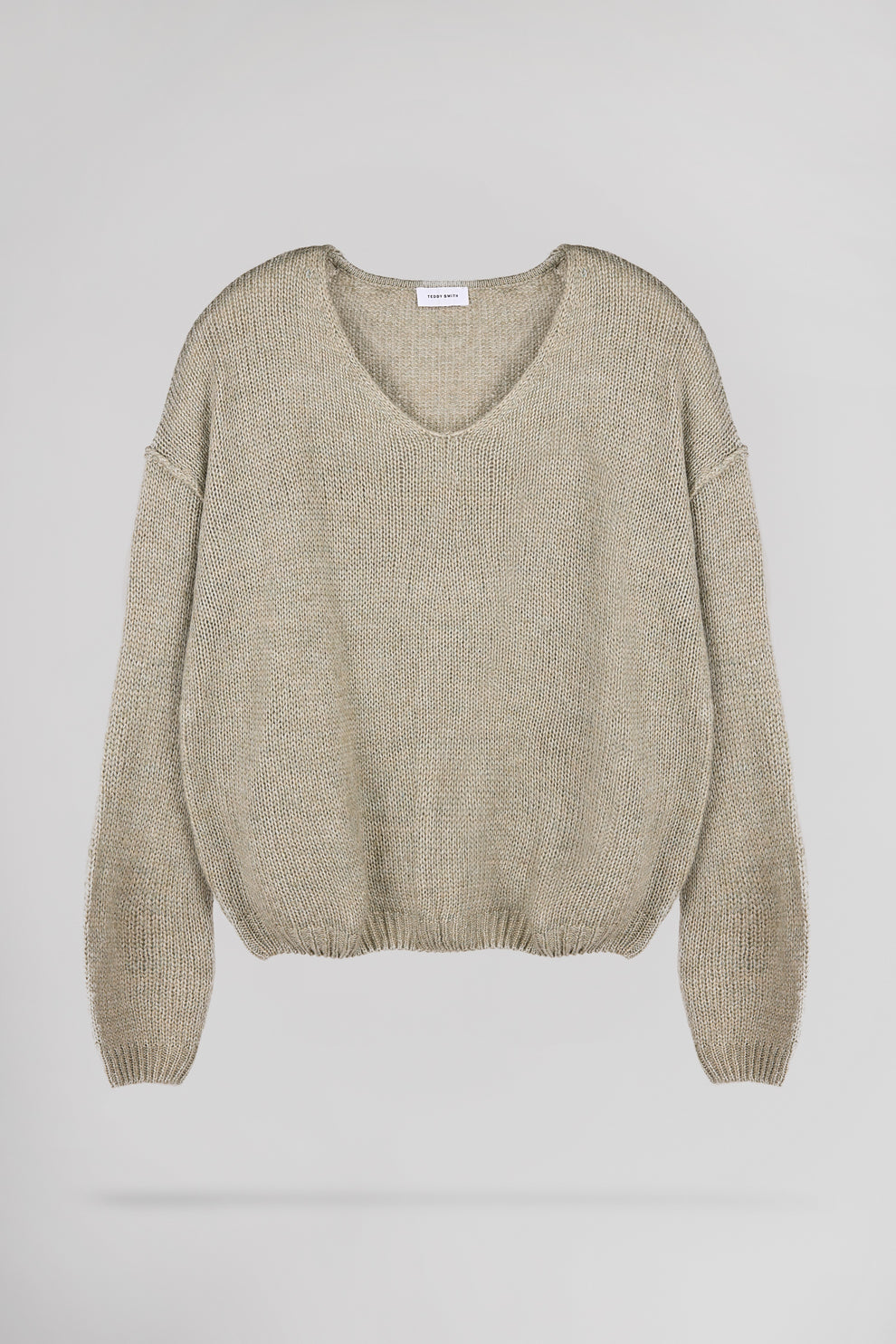 Pull avec laine P-MAGGIE BLEACH KAKI – Teddy Smith
